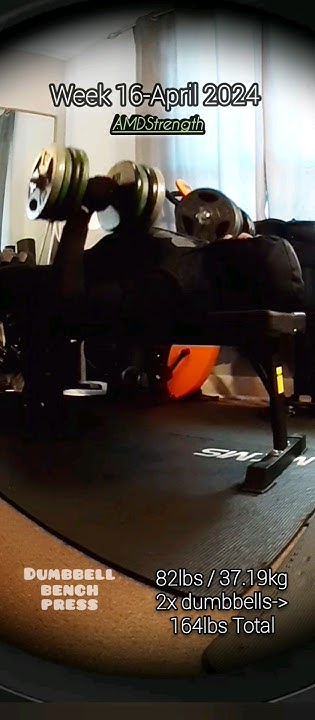 82lb /37.19kg Dumbbell Bench Press - YouTube