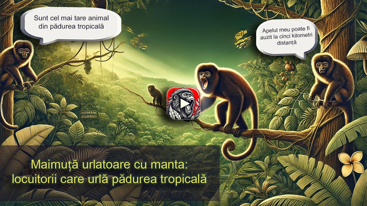 Maimuță urlatoare cu mânață: Locuitori urlători ai pădurii tropicale ...