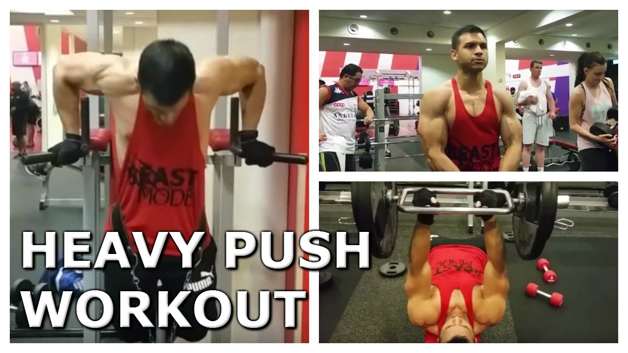 Heavy Push Workout - Weighted Dips - YouTube
