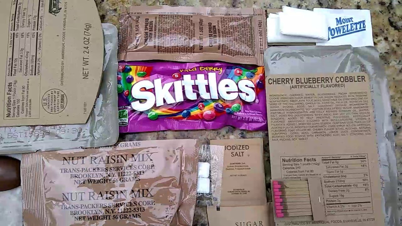 MRE USA Military Menu 19 Beef Patty Jalapeno Pepper Jack - YouTube