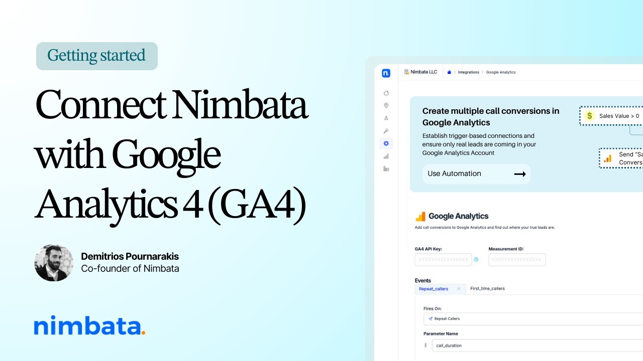 How to setup Nimbata: Google Analytics 4 Integration - YouTube