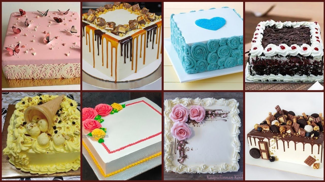 Best Square Shape Cake Decorating ideas 2023 || Latest & Amazing Square ...