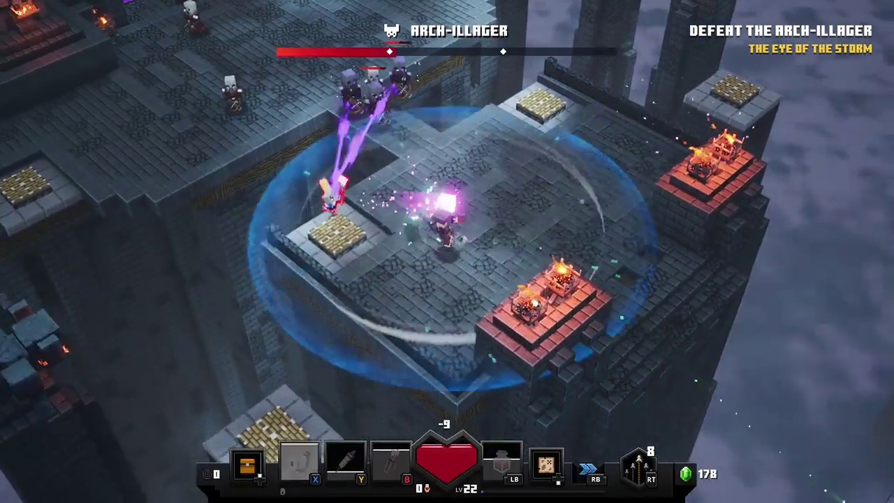 Minecraft Dungeons : Almost Defeated Arch-Illager (Obsidian Pinnacle ...