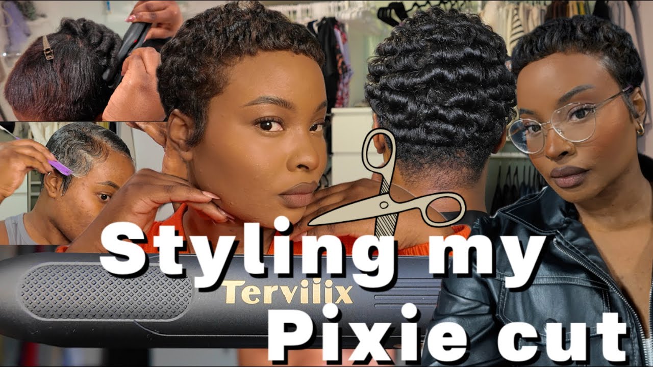 HOW TO STYLE YOUR PIXIE CUT | BIG CHOP | CURLING MY PIXIE CUT | @MissOla - YouTube