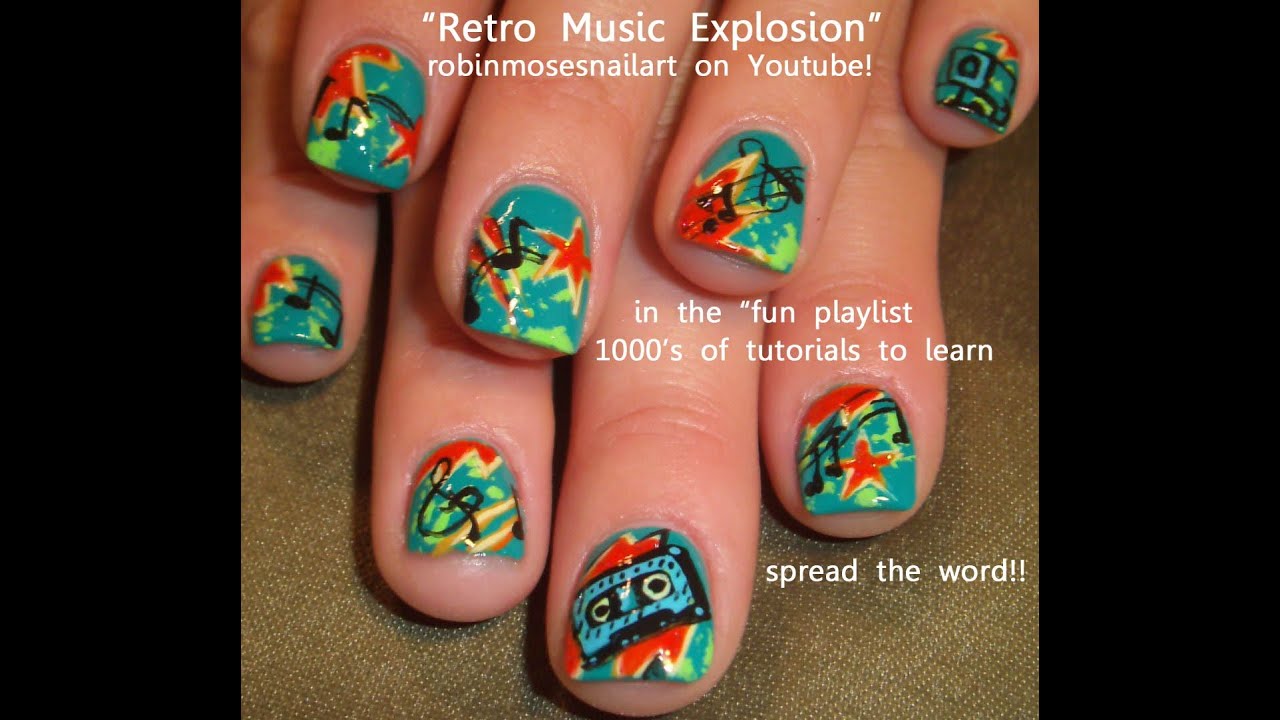 Vintage Cassette Tape Nails designs - YouTube