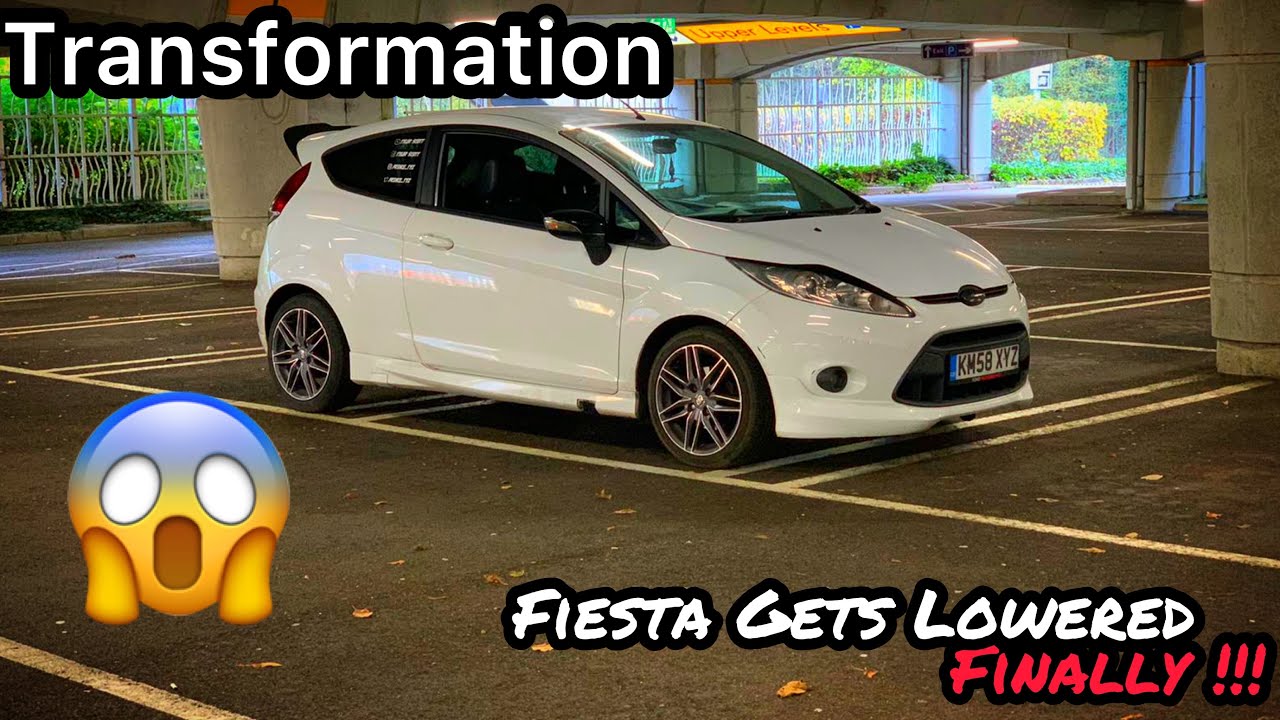 My Fiesta Zetec S Gets Lowered Finally!!! - YouTube