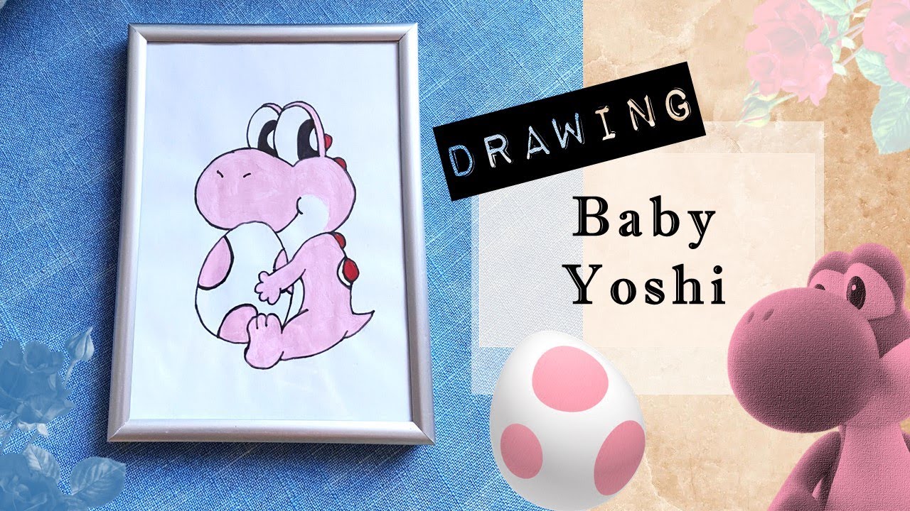Paint with me pink baby Yoshi | DIY | Drawing - YouTube