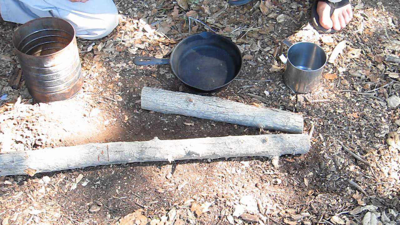 Improvised Camp Cook Stove - YouTube