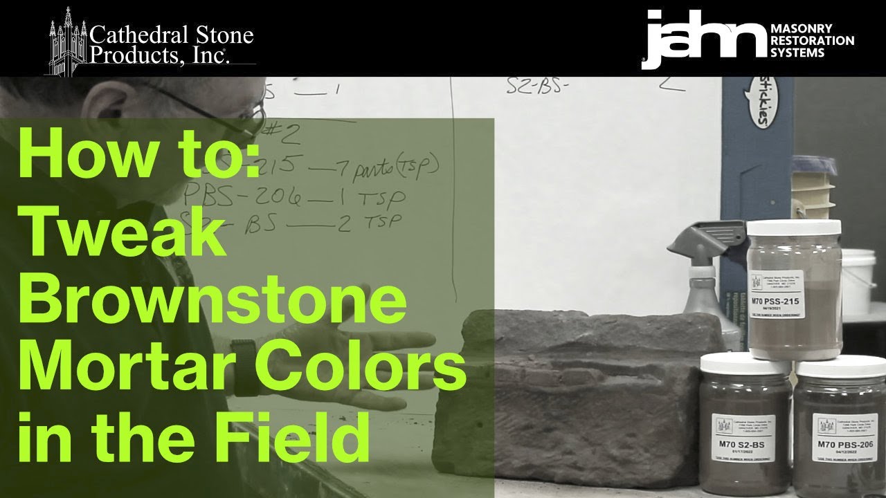 Changing Mortar Colors in the Field - Brownstone - YouTube