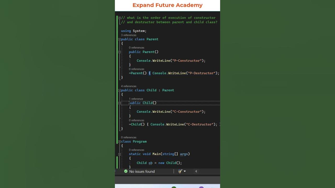 C Programmers Faq 35 Order Of Execution Of Constructors In C Expandfutureacademy Shorts