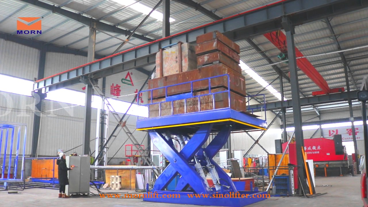 20 ton scissor lift testing video - YouTube
