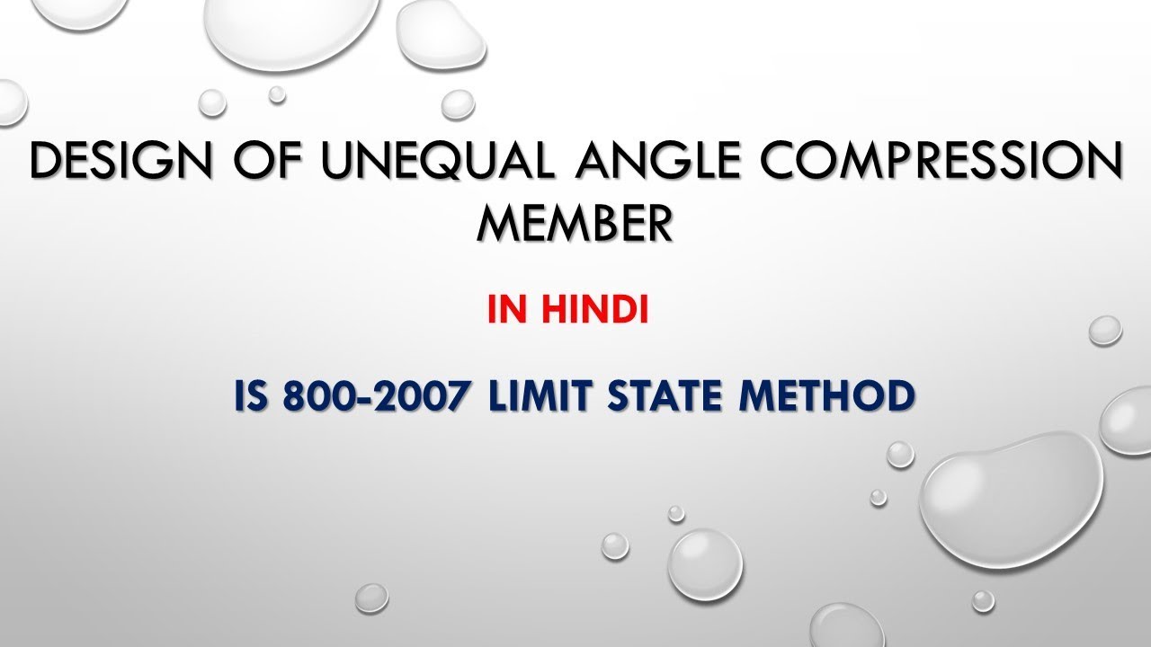 Design of single unequal angle strut section | Limit state method - YouTube