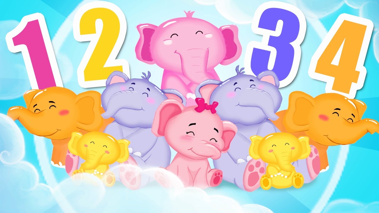 Apprendre à compter | Les éléphants | Comptines Bébé Titounis - YouTube