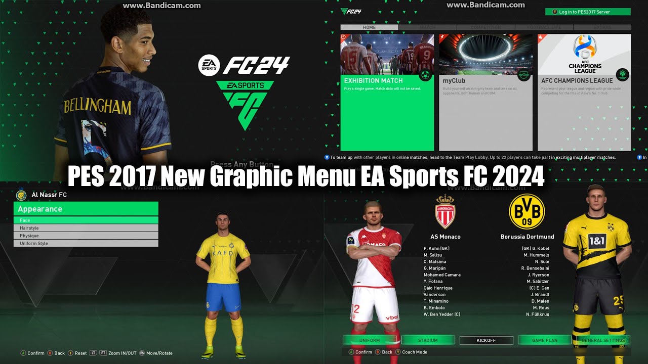 PES 2017 New Graphic Menu EA Sports FC 2024 - YouTube