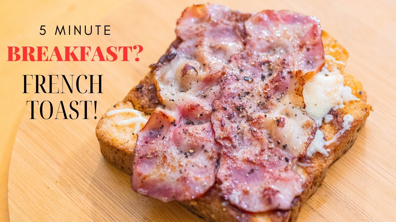 5-Minute Breakfast! Cheesy French Toast with Bacon! - YouTube
