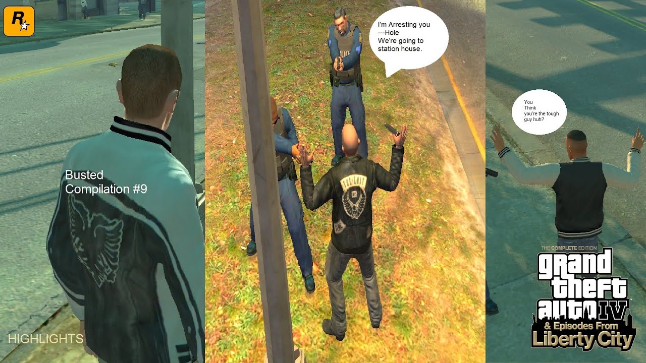 GTA 4 & EFLC GAMEPLAY Test - Busted Compilation 9 [HD] - YouTube