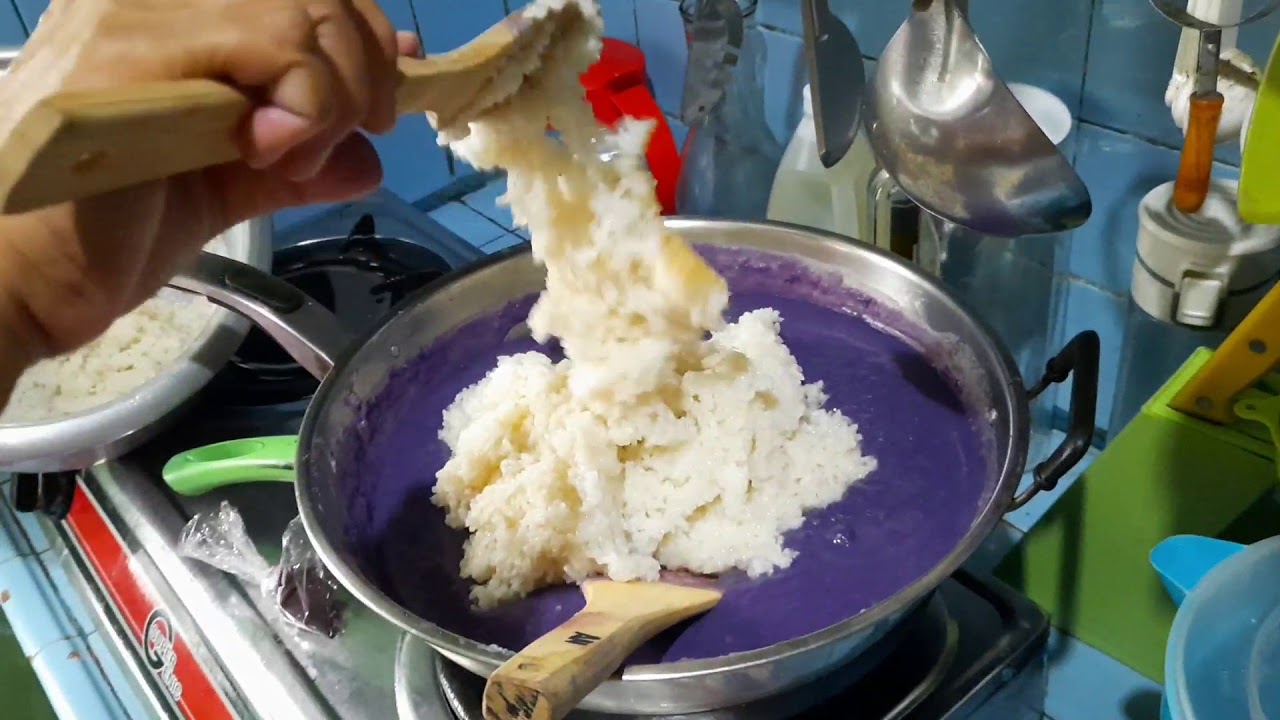 How to cook Ube-malagkit w/cheese... - YouTube
