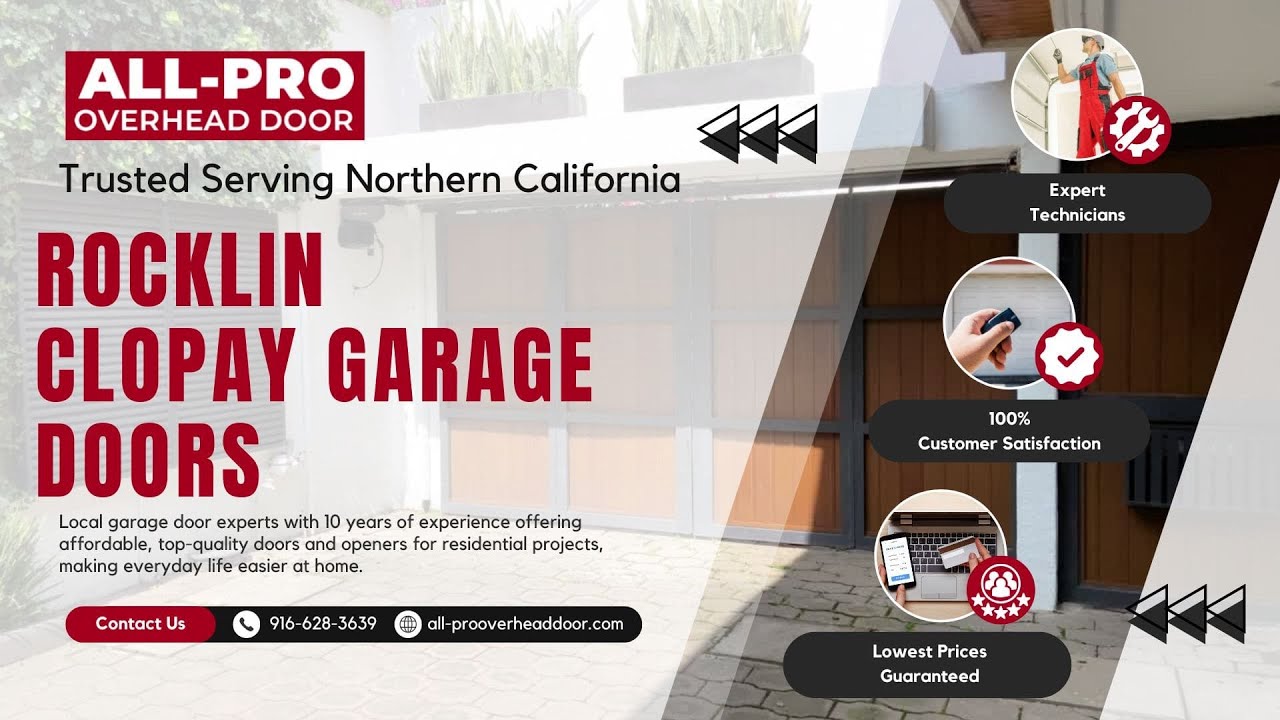 All Pro Overhead Garage Doors - Clopay Garage Doors Rocklin - YouTube