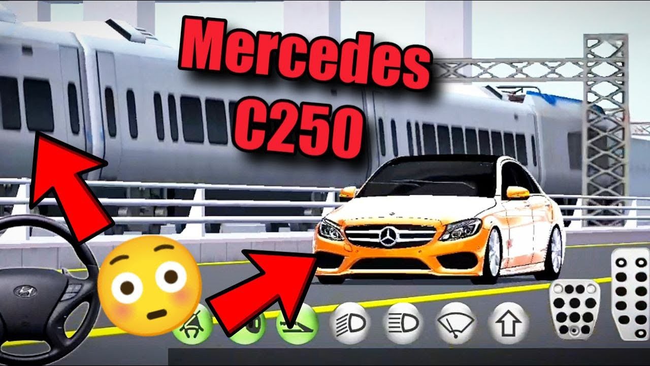 😰 Mercedes C250 Funny Driver vs Bullet Train | 3D Driving Class - YouTube