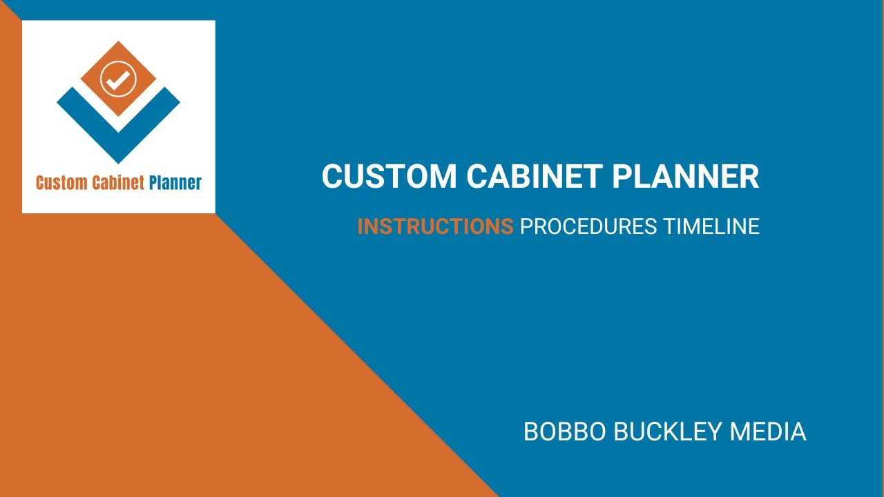 Custom Cabinet Planner-Instructions-Procedures Timeline View - YouTube