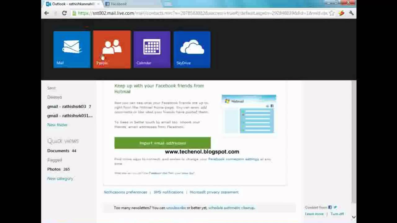 How to Import Facebook Contacts to outlook mail - YouTube