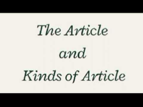 The Article & Types of Article! (the,a,an) Definite and Indefinite ...