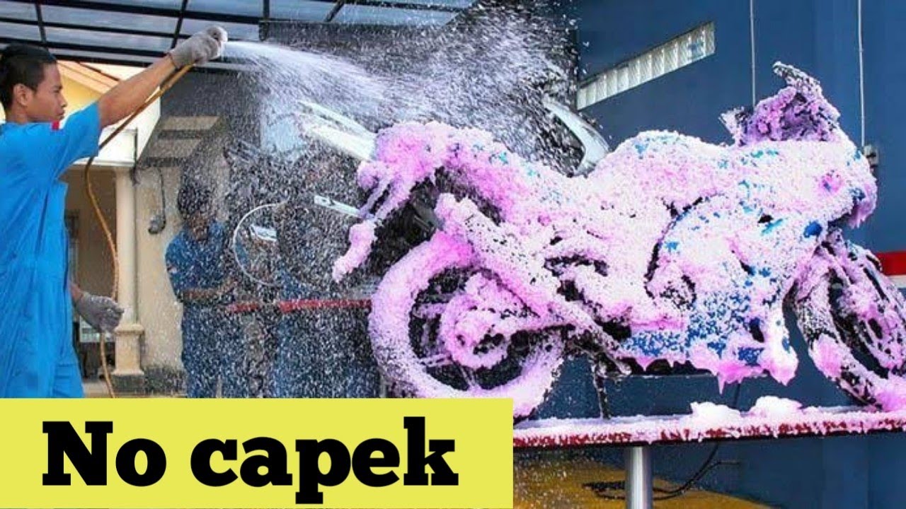 Cara mencuci motor yang baik dan benar - YouTube