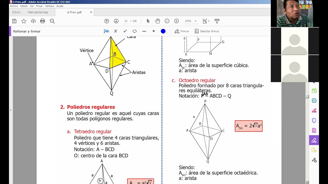 POLIEDROS REGULARES, ÁREA LATERAL Y AREA TOTAL 6 Prim - YouTube