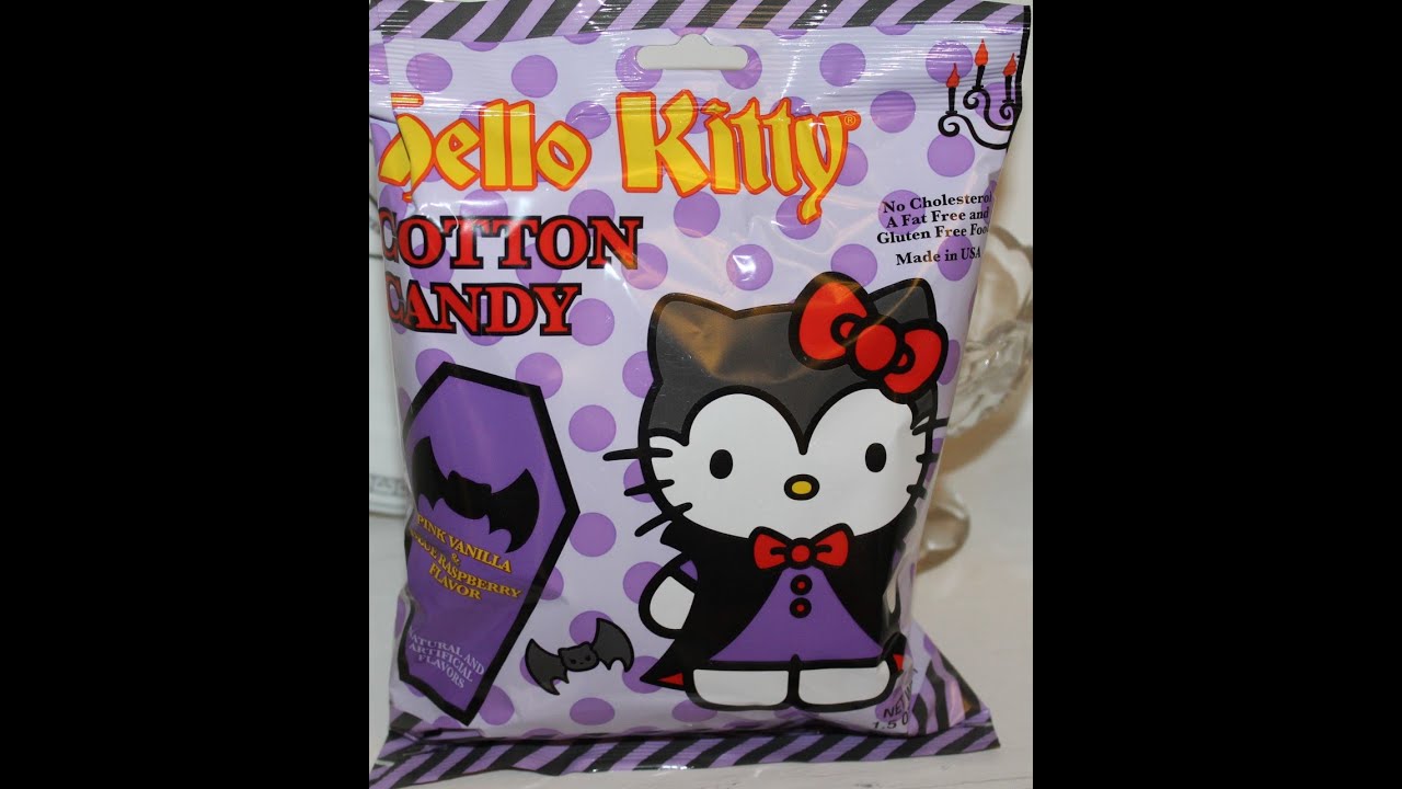 Hello Kitty Cotton Candy: Pink Vanilla & Blue Raspberry Review - YouTube