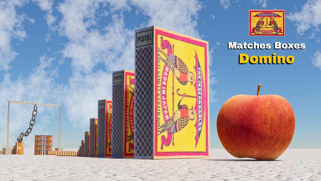 Matchbox Dominos: Swinging Chains and Apple Crash Finale - YouTube