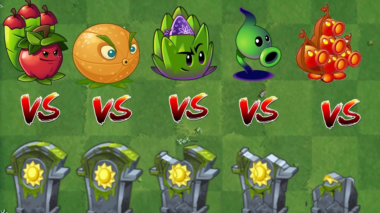 PVZ 2 Gameplay // What Plant Will Get Sun On Tombstone Destruction ...