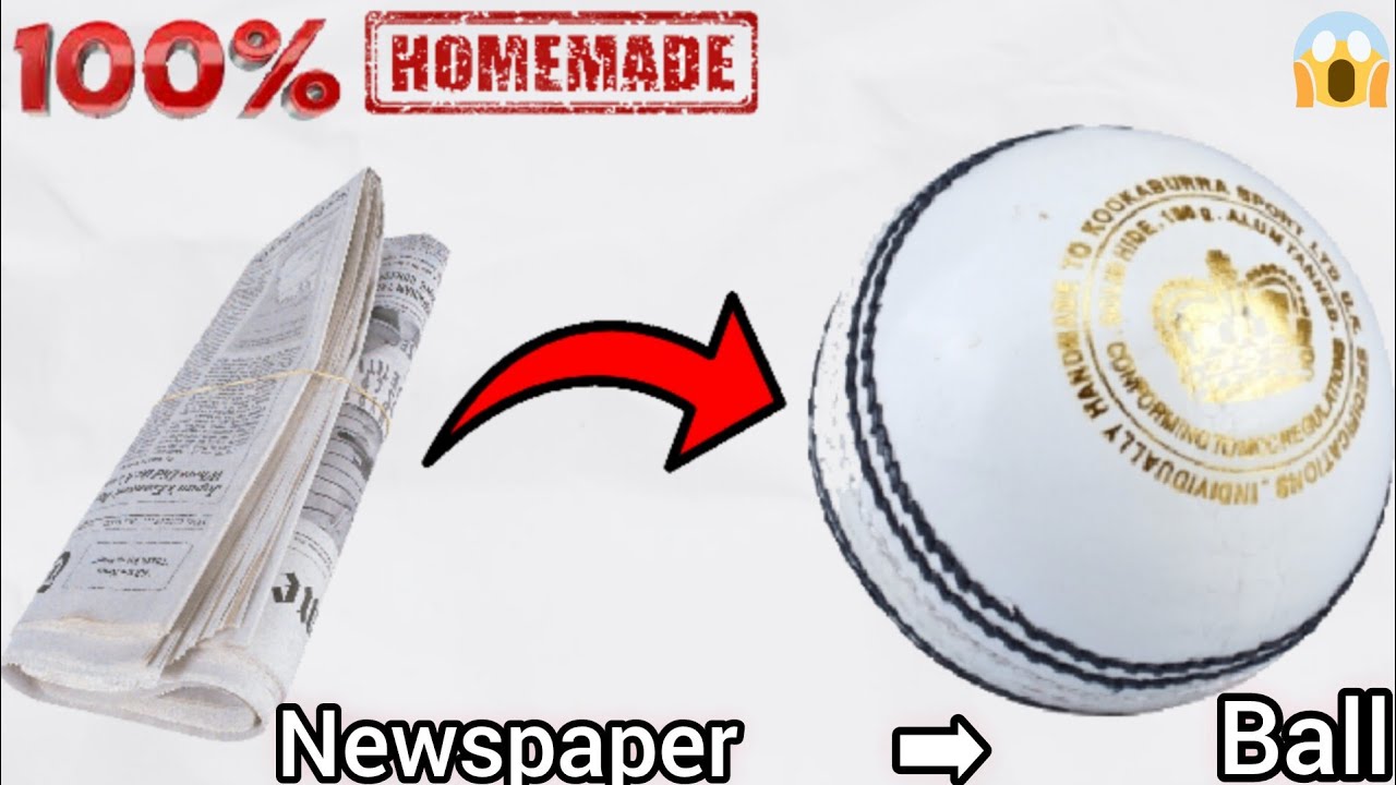 How To make cricket Ball at home | Homemade Cricket Ball From Newspaper ...