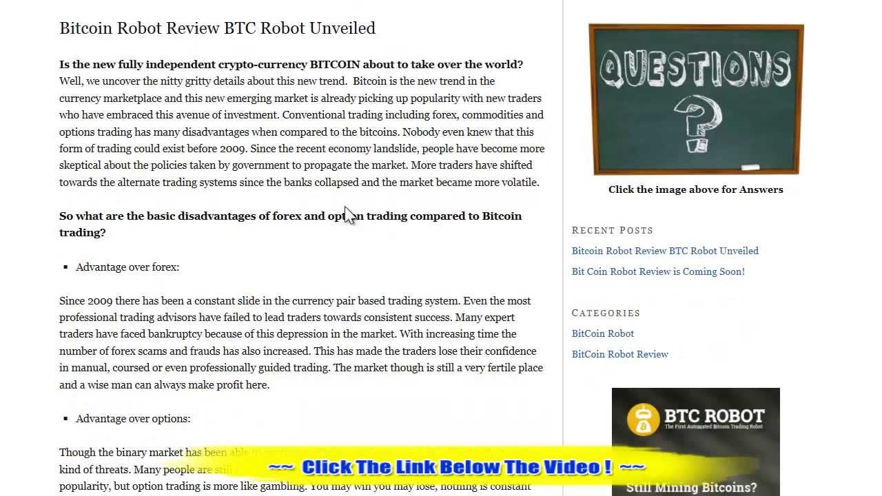 BTC Robot Review - Does Bitcoin Robot Really Work? - YouTube