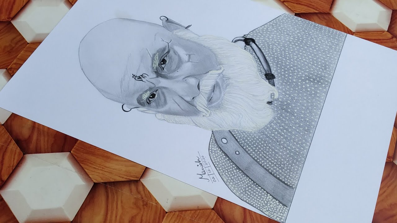 Drawing Kattappa (Sathyaraj) - Timelapse || Realistic Drawing || Artish ...