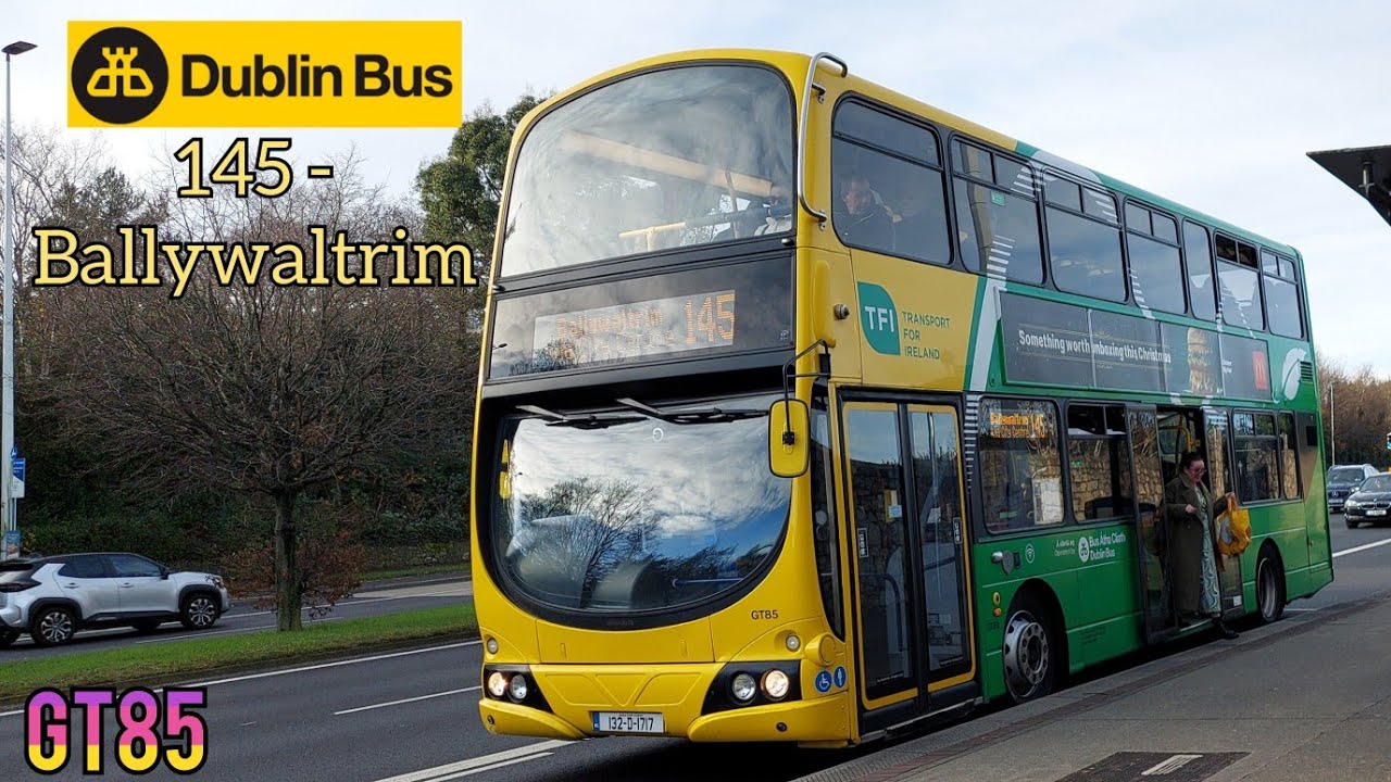 *Green* Dublin Bus Ride #287: Wright Gemini 2 B9TL GT85, Route: 145 ...