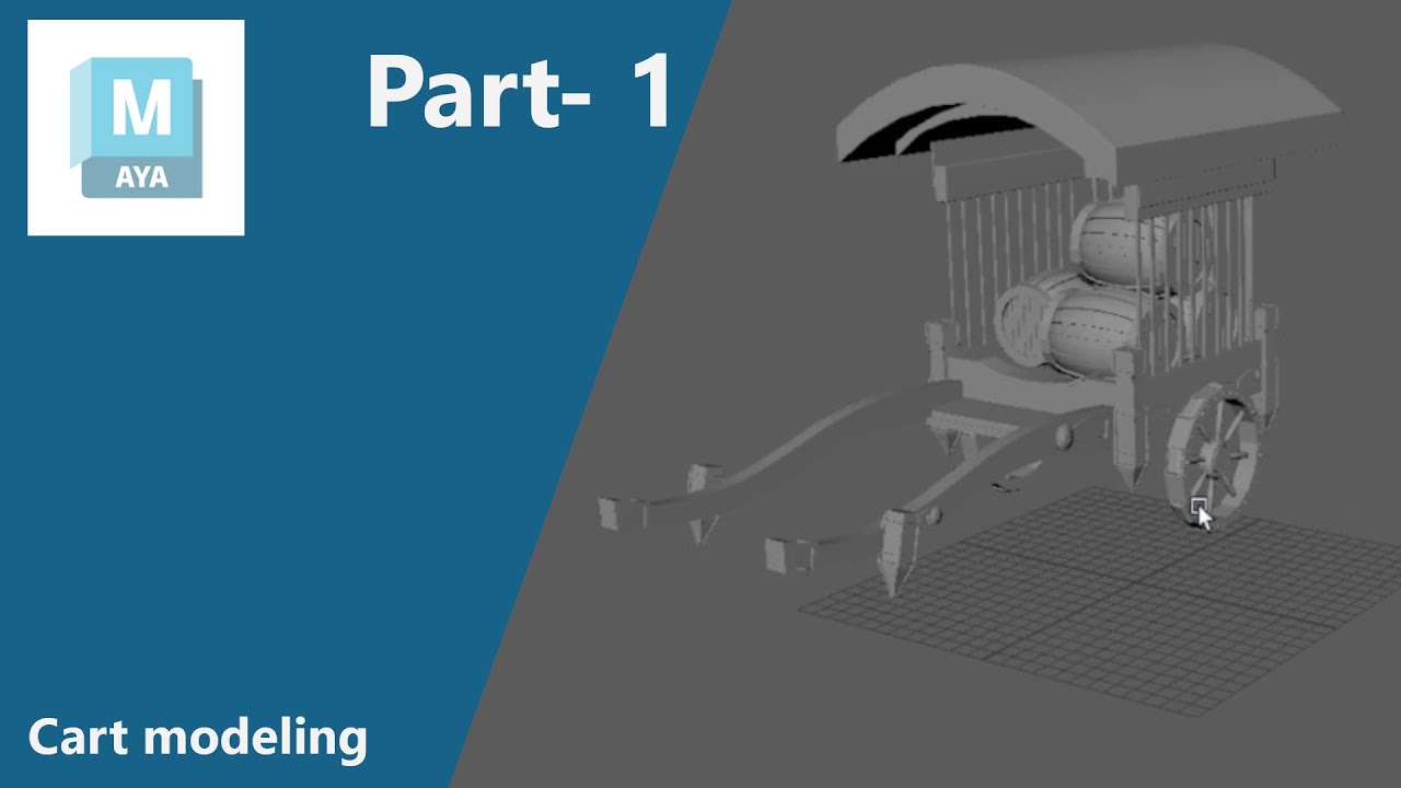 Cart 3D model in Autodesk MAYA 2023 Modeling part 1 - YouTube