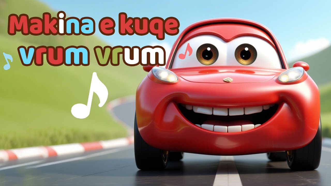 Makina e Kuqe “Vrum Vrum” – Kenge per Femije - YouTube