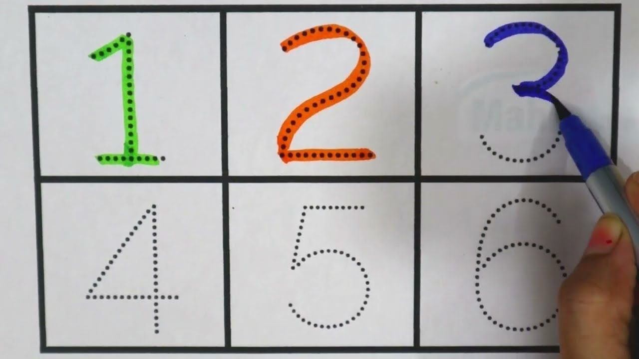 counting 1 to 6 | write and learn with me counting - YouTube