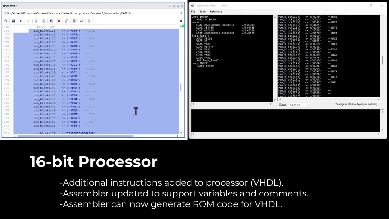 16-bit Processor: Building an Assember, part 2 - YouTube