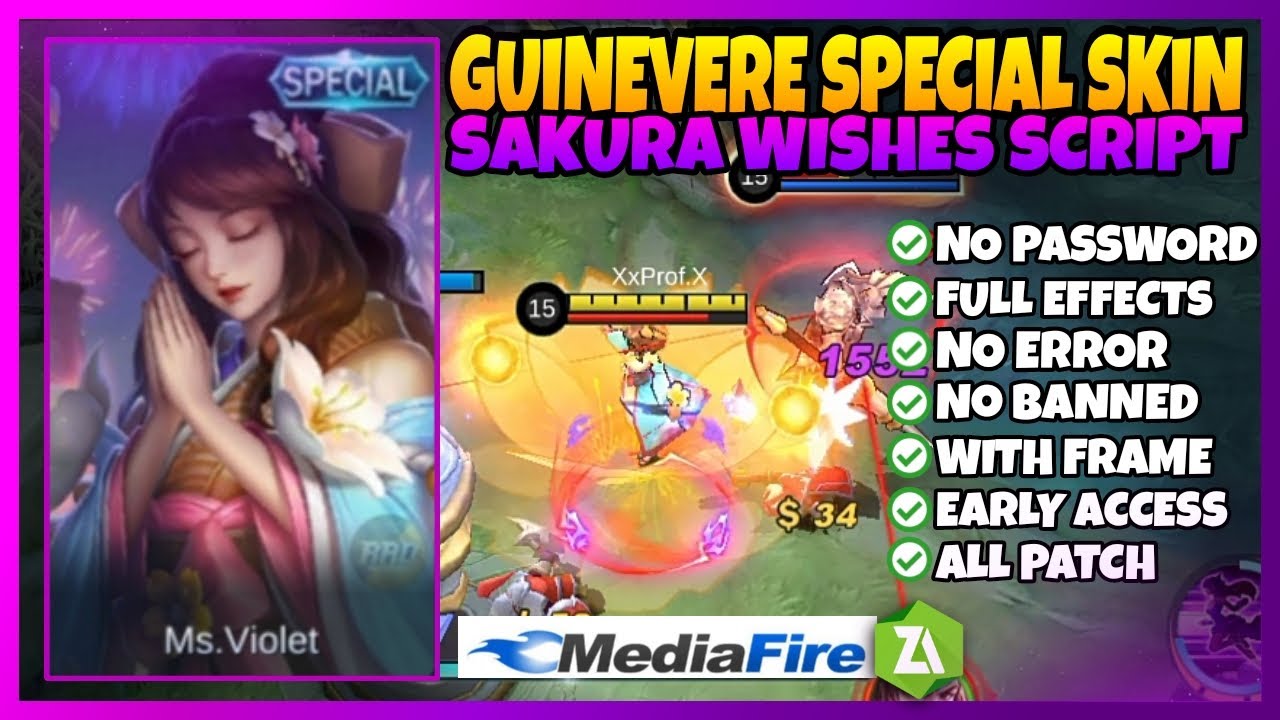 New Guinevere Special Skin Sakura Wishes Skill Effects - Mobile Legends ...