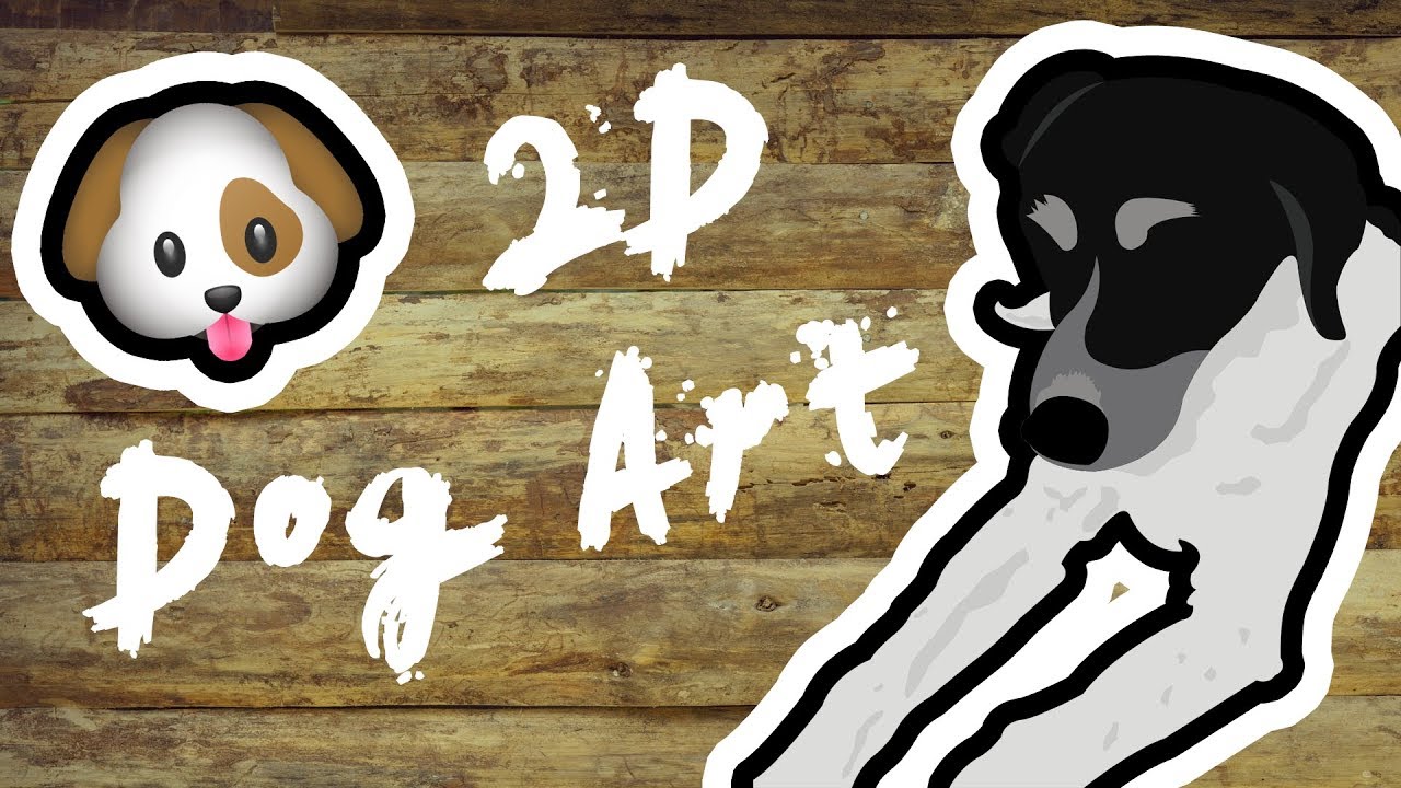 2D DOG ART!! // DOG ART TIMELAPSE!! - LIT Panda - YouTube