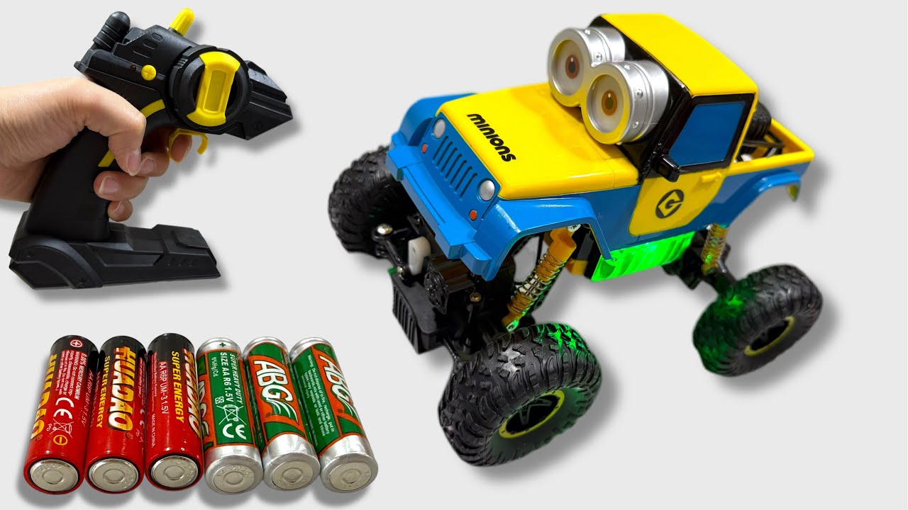 Unboxing Minions Remote Control Off-road Car, RC Police Car, RC ...
