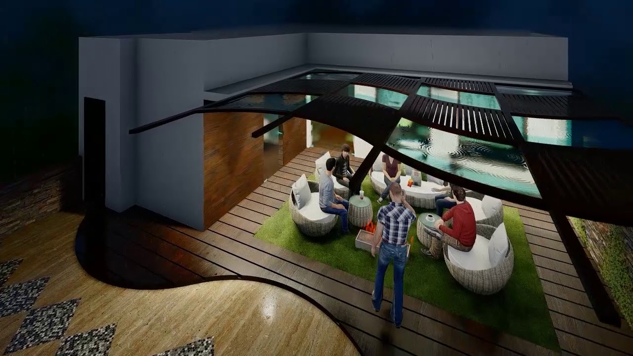 Terrace Garden 3d Animation - YouTube