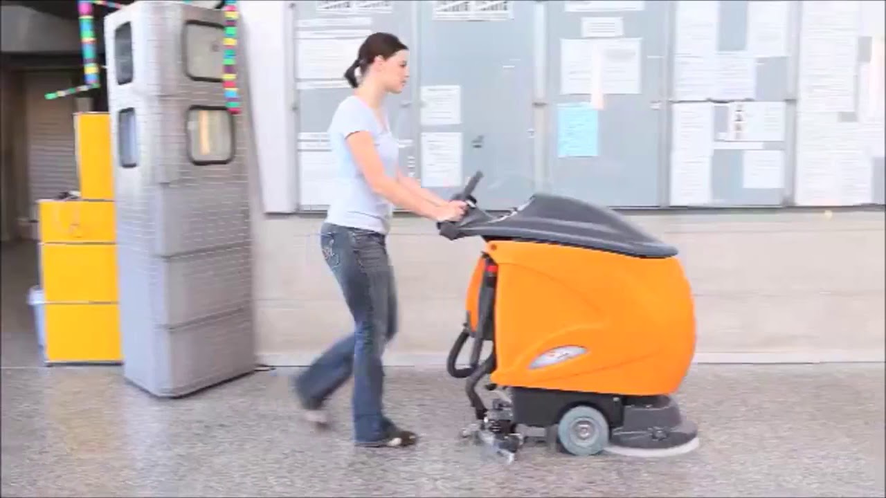 TASKI swingo 755 B - stroj za ribanje in sesanje - YouTube