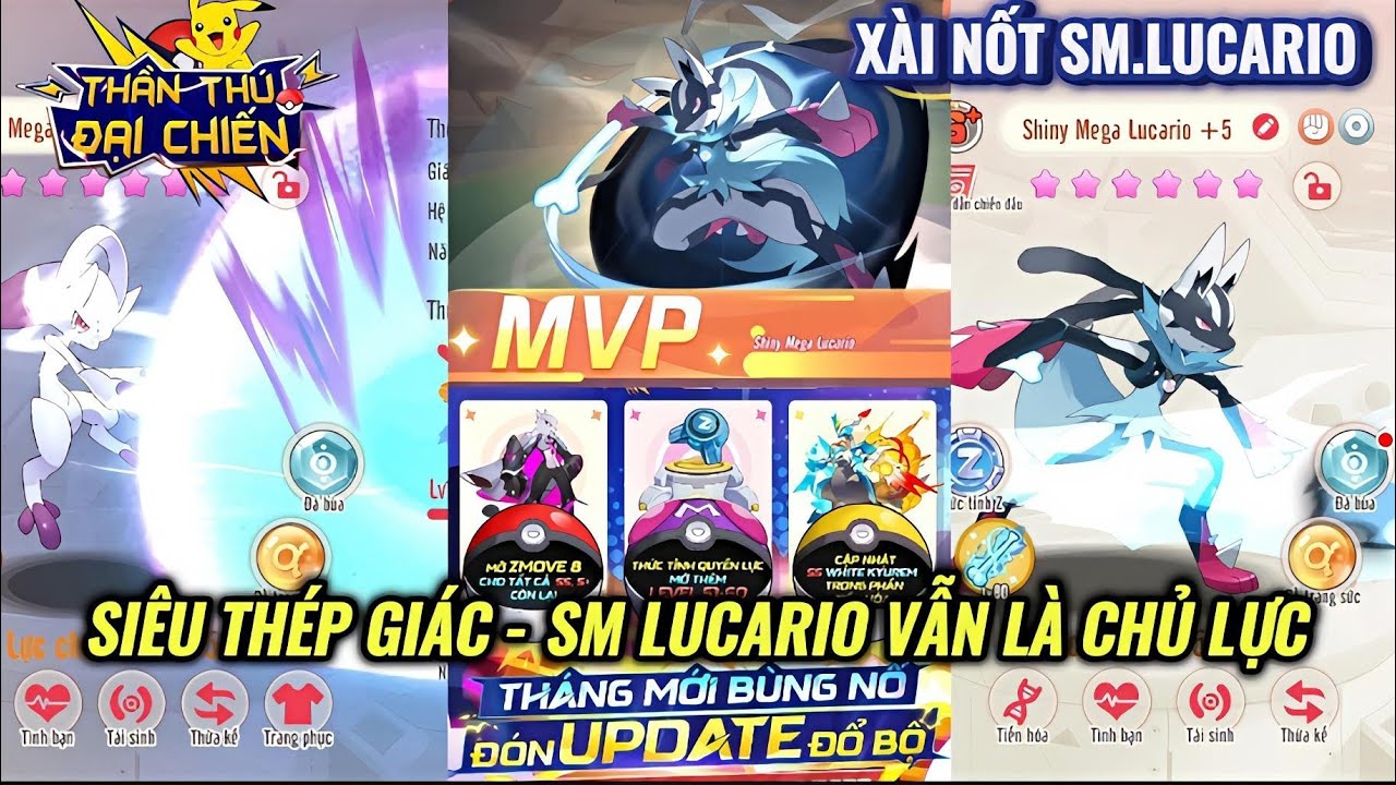 Thần Thú Đại Chiến - Team Siêu Thép Giác : Shiny Mega Lucario vẫn là ...