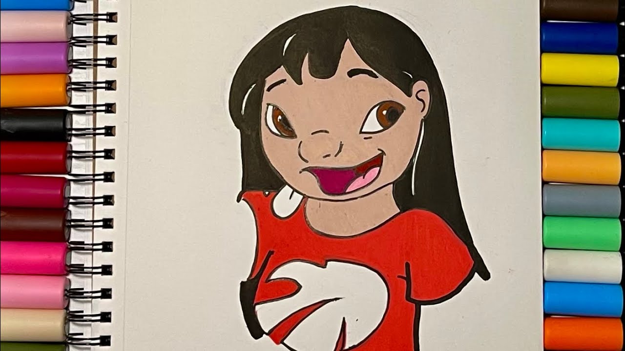 How to draw Lilo from Lilo and stitch - YouTube