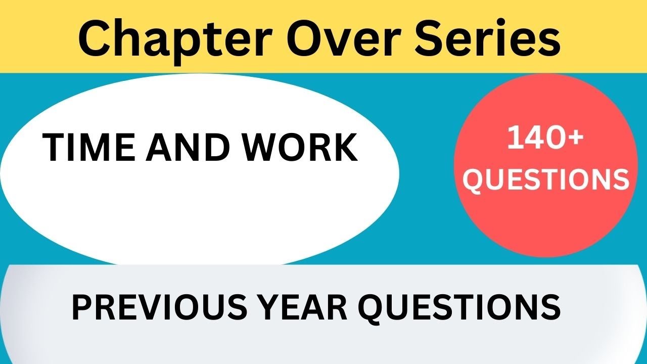Time and work previous year questions | Best video for time and work ...