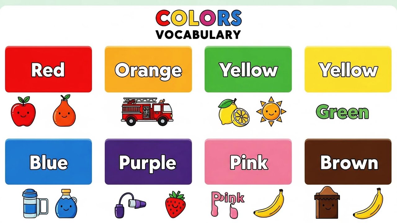 Colors Name _ Learn Colors Name in English _ Names Of Colors _ English ...