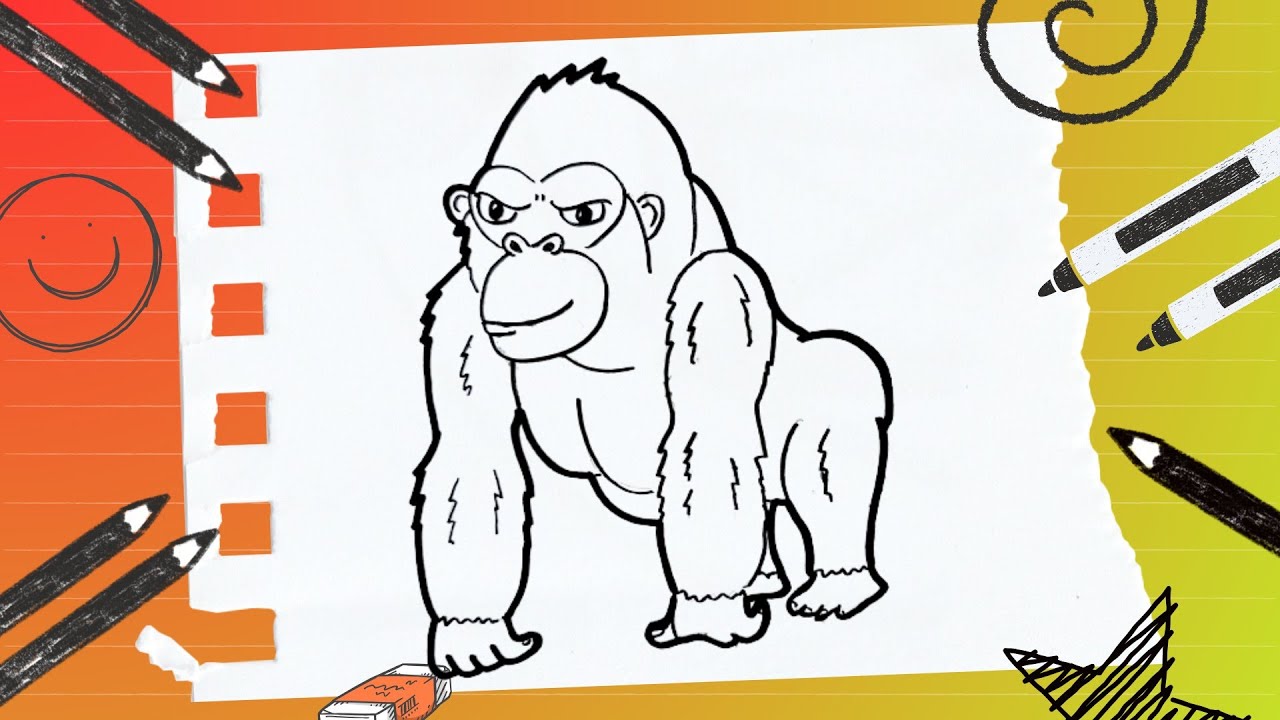 How to draw King Kong step by step - YouTube
