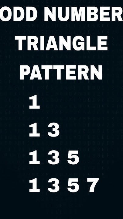 odd number triangle pattern in c++ #shorts #ytshorts #coding - YouTube